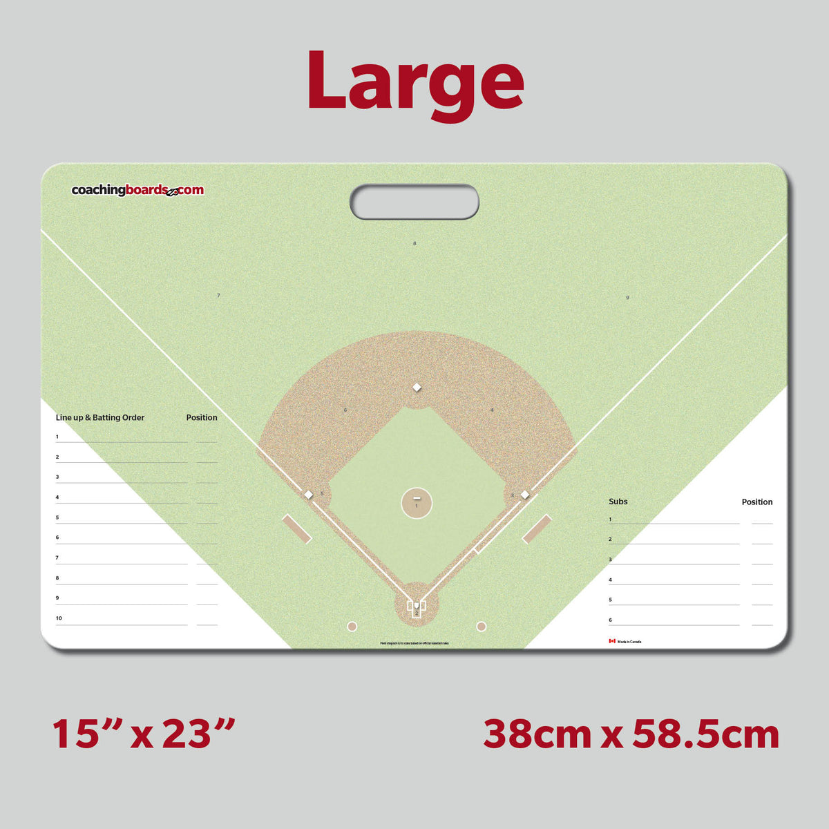 Baseball Dry Erase Coaching Board - Large | Coaching Boards ...