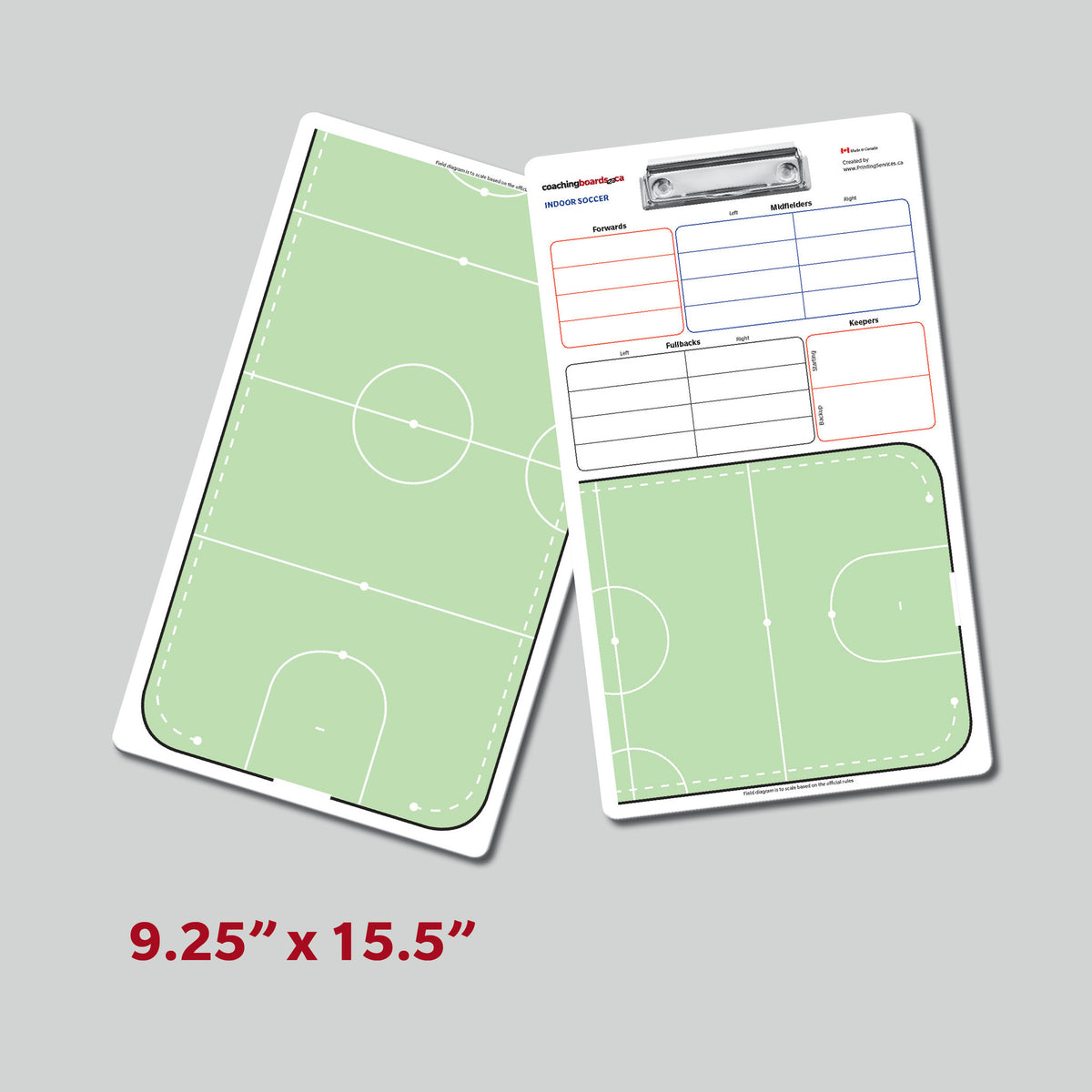 Indoor Soccer Dry Erase Coaching Clipboard | Coaching Boards ...