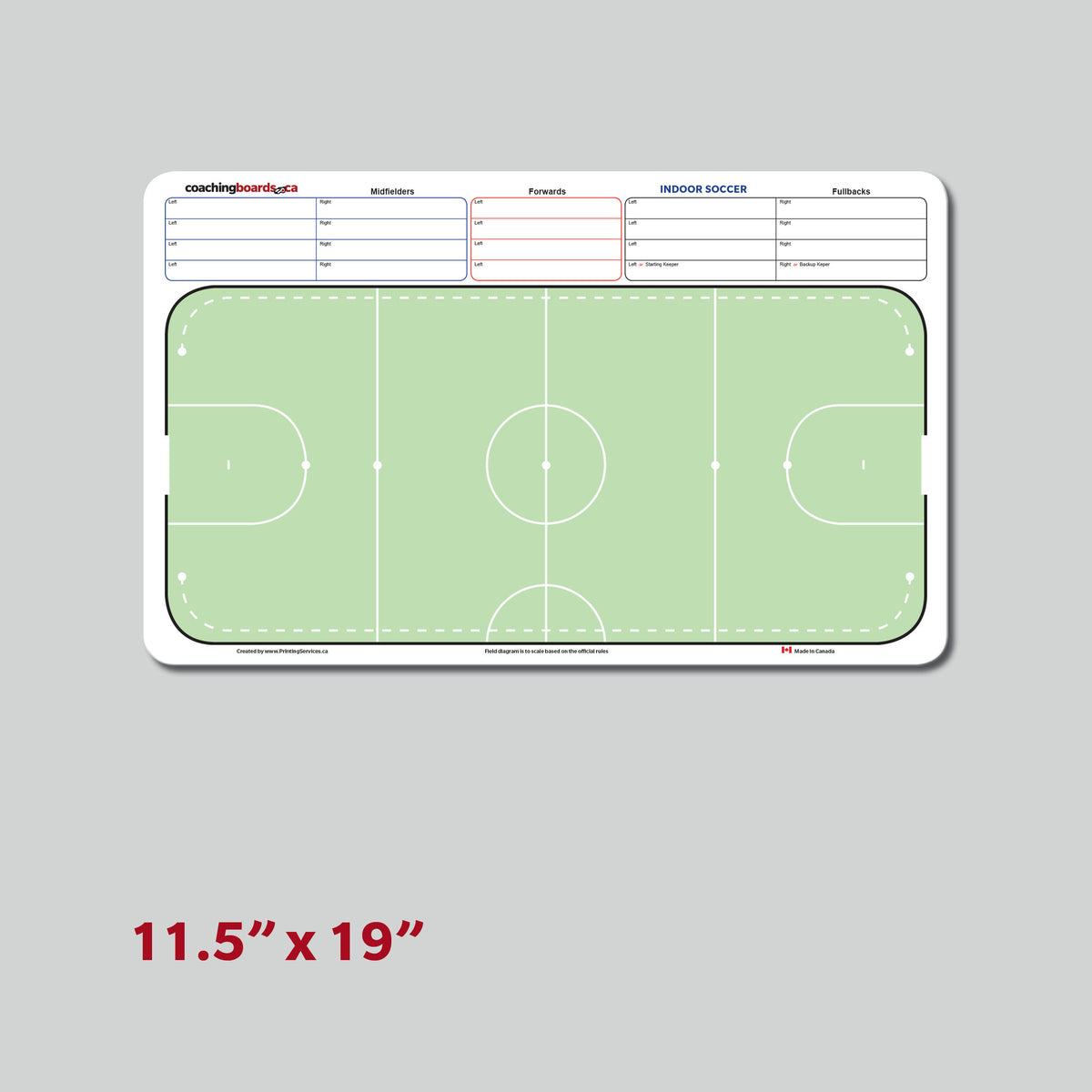 Indoor Soccer Dry Erase Coaching Board - Medium | Coaching Boards ...