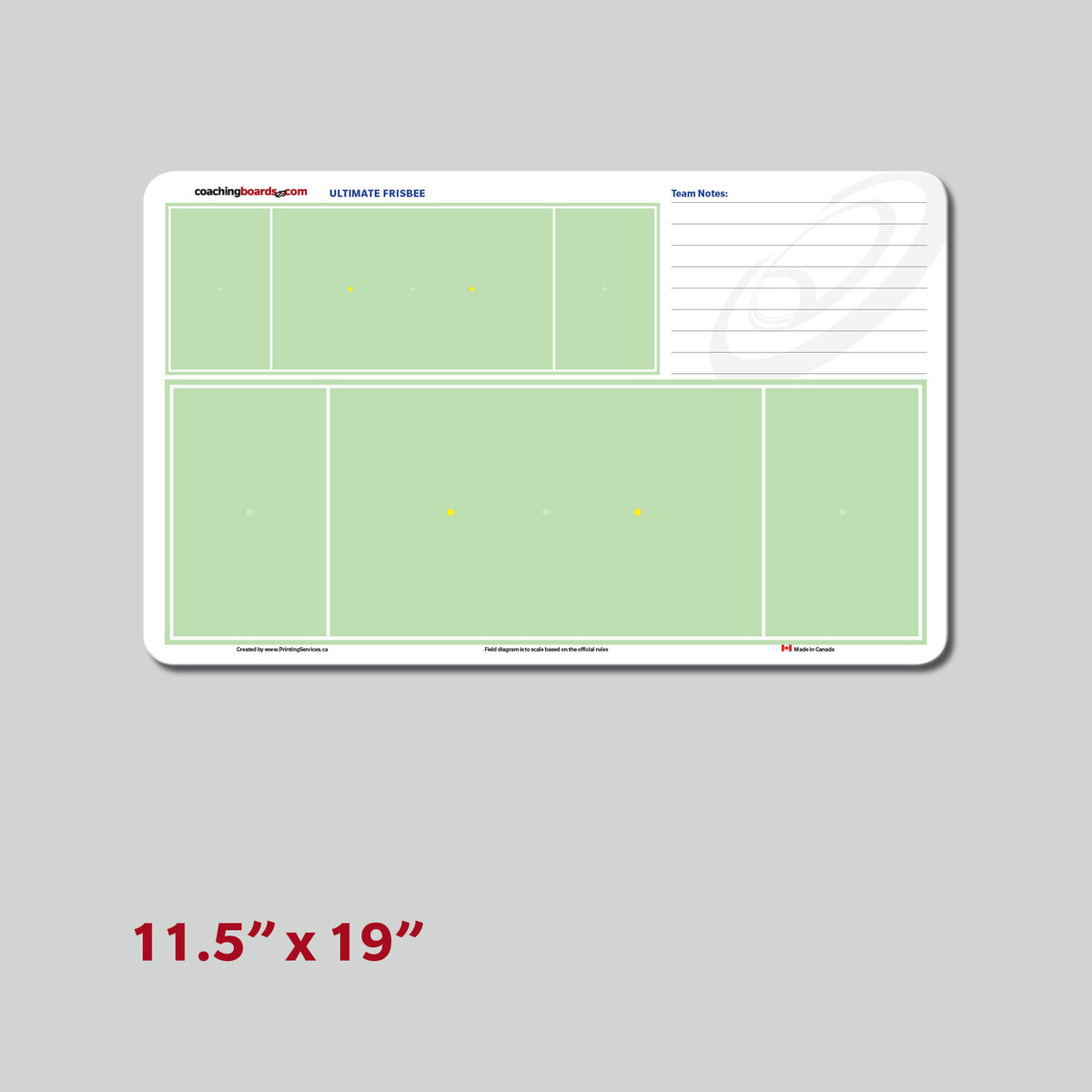 Ultimate Frisbee Dry Erase Coaching Board - Medium | Coaching Boards ...